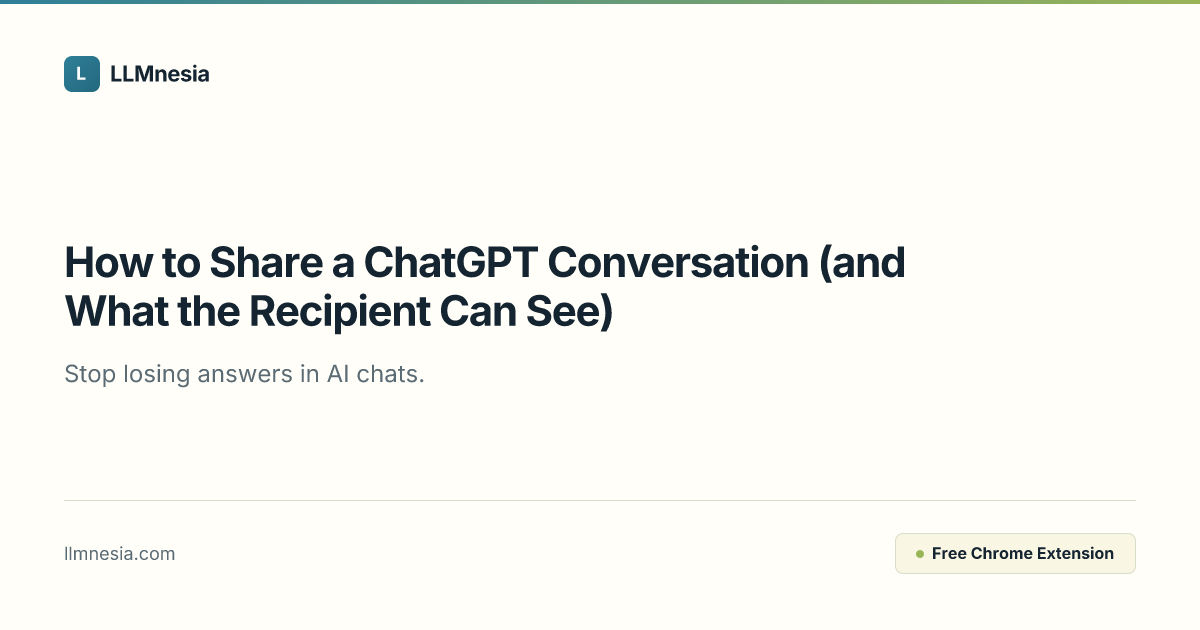 How to Share a ChatGPT Conversation (and What the Recipient Can See ...